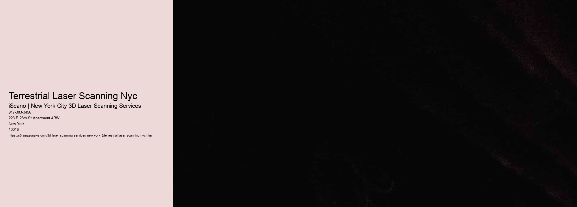 Terrestrial Laser Scanning Nyc